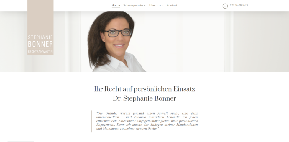 Website – RA Dr. Stephanie Bonner – KMU Digital Beratung Mödling